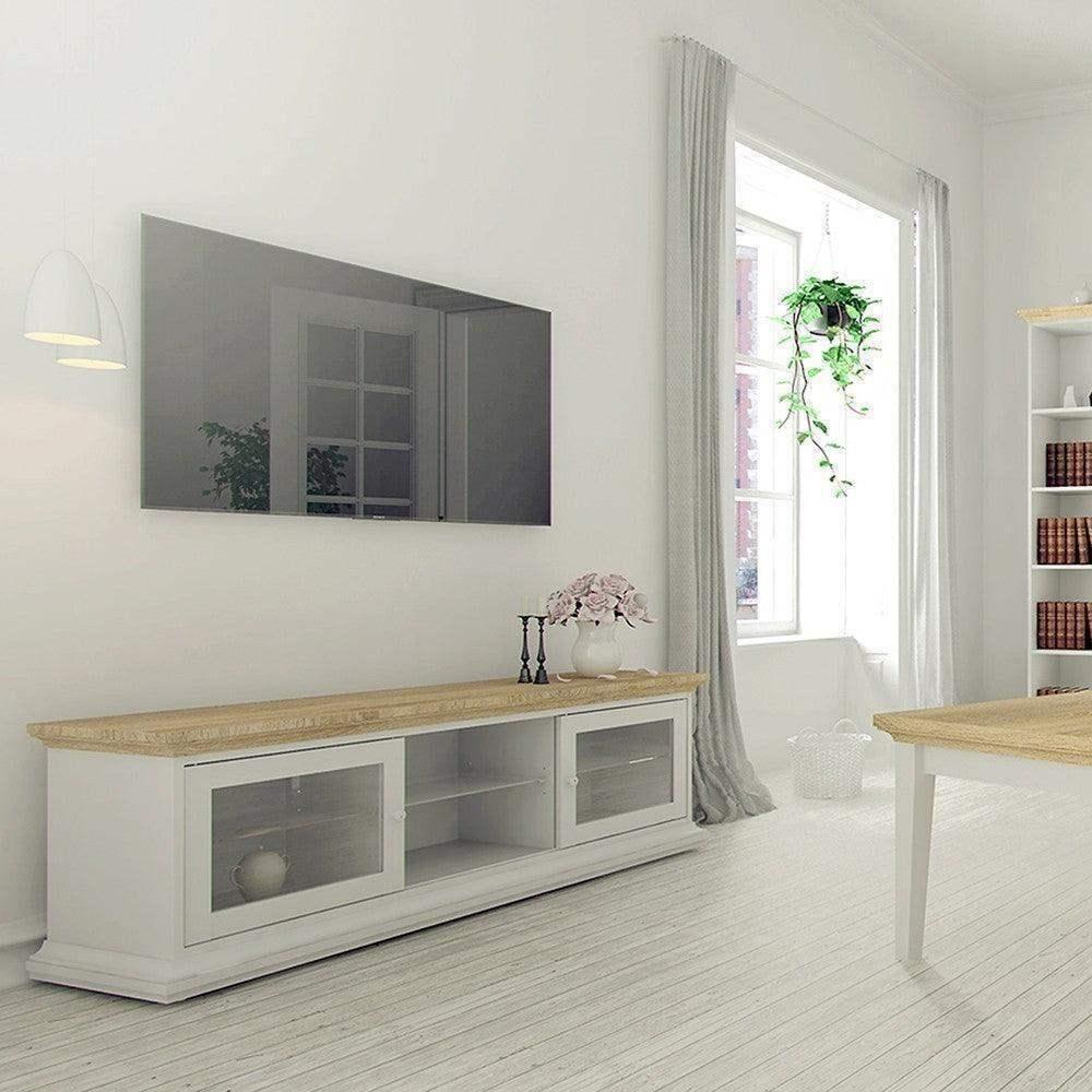 Buy Paris TV Unit - Wide - 2 Doors 1 Shelf Online | Msofas UK